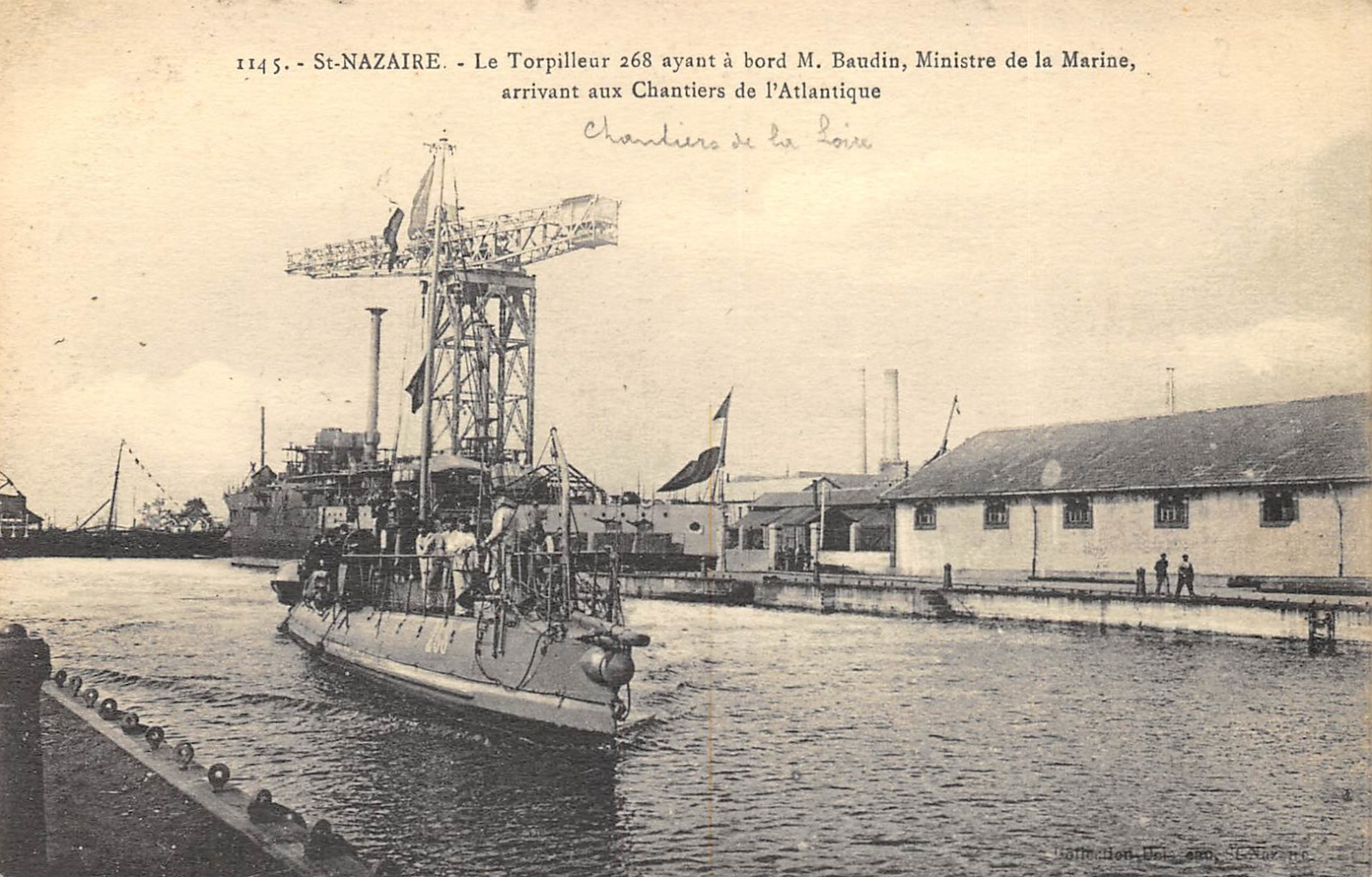 La Marcophilie Navale Envelopmer: Pierre Baudin et le cuirassé Lorraine ...