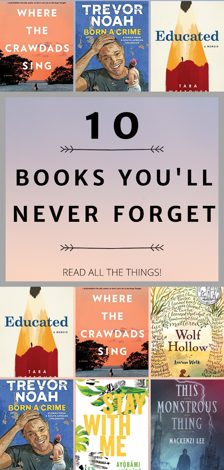 Read All The Things!: Top Ten Tuesday: Unforgettable Books