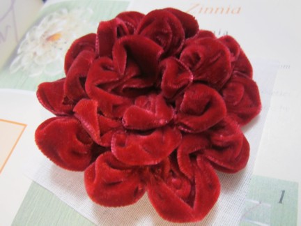 Ravings of a Mad Crafter: Valentine Inspired Velvet Ribbon Flower