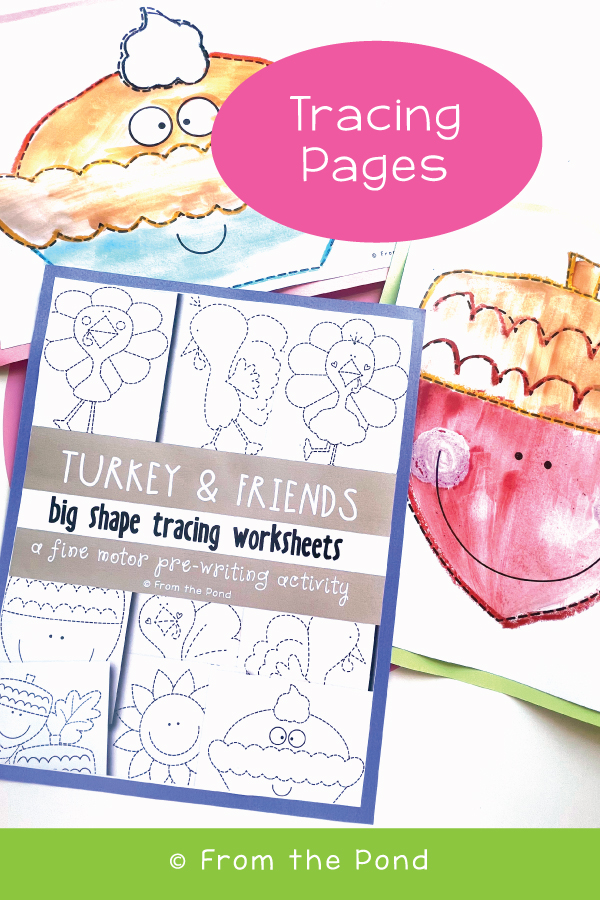 Turkey and Friends Tracing Pages | From the Pond