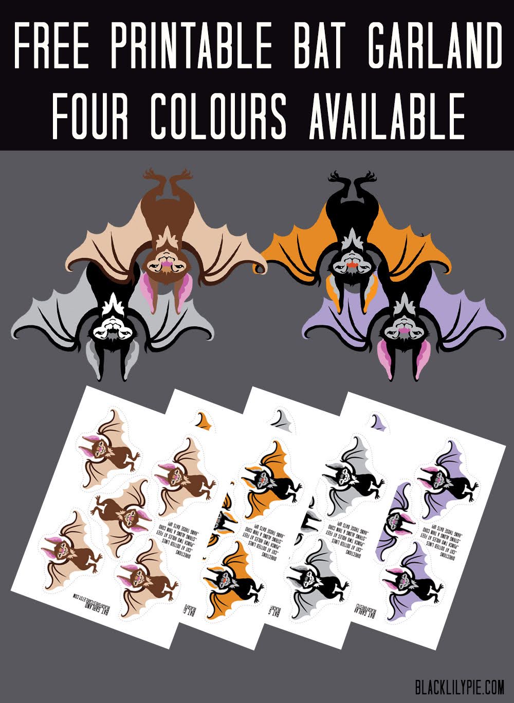 blacklilypie: Free Printable Bat Garland Download