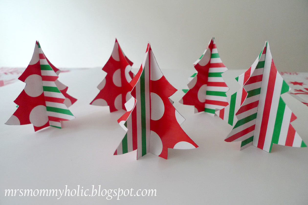 MrsMommyHolic: DIY Paper Christmas Trees