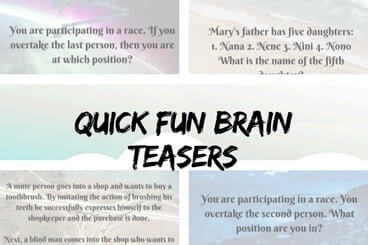 Quick Fun Brain Teasers with answers-Brain Teasers Puzzles Riddles