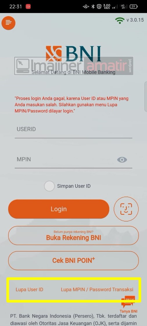 Aplikasi BNI Mobile Banking Terblokir? Begini Cara Membukanya - IMAJINER AMATIR