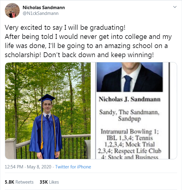 Daffey Thoughts: Congratulations Nick Sandmann