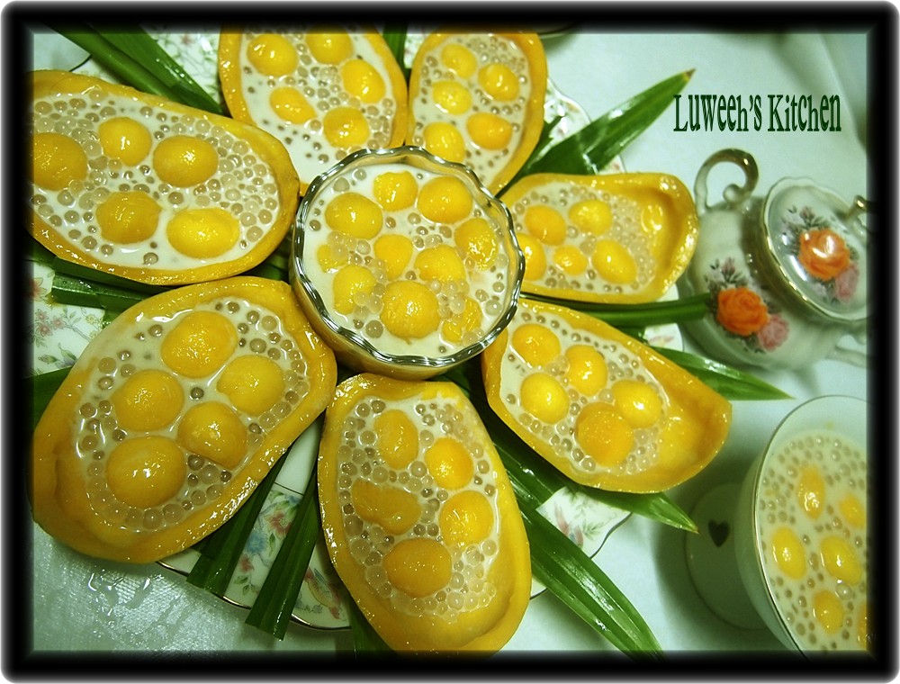 Tagalog Kitchen: Mango withTapioca in Coconut Milk.(.Filipinos Simple ...