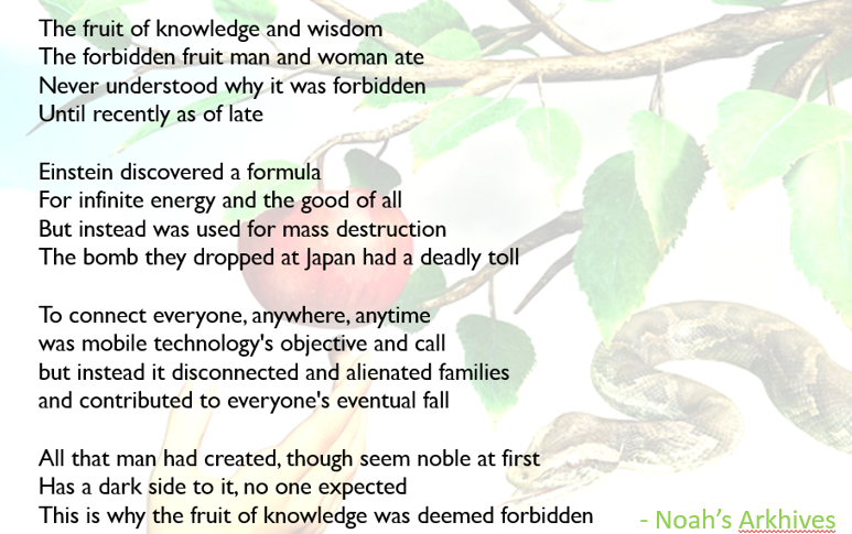 The fruit of knowledge and wisdom