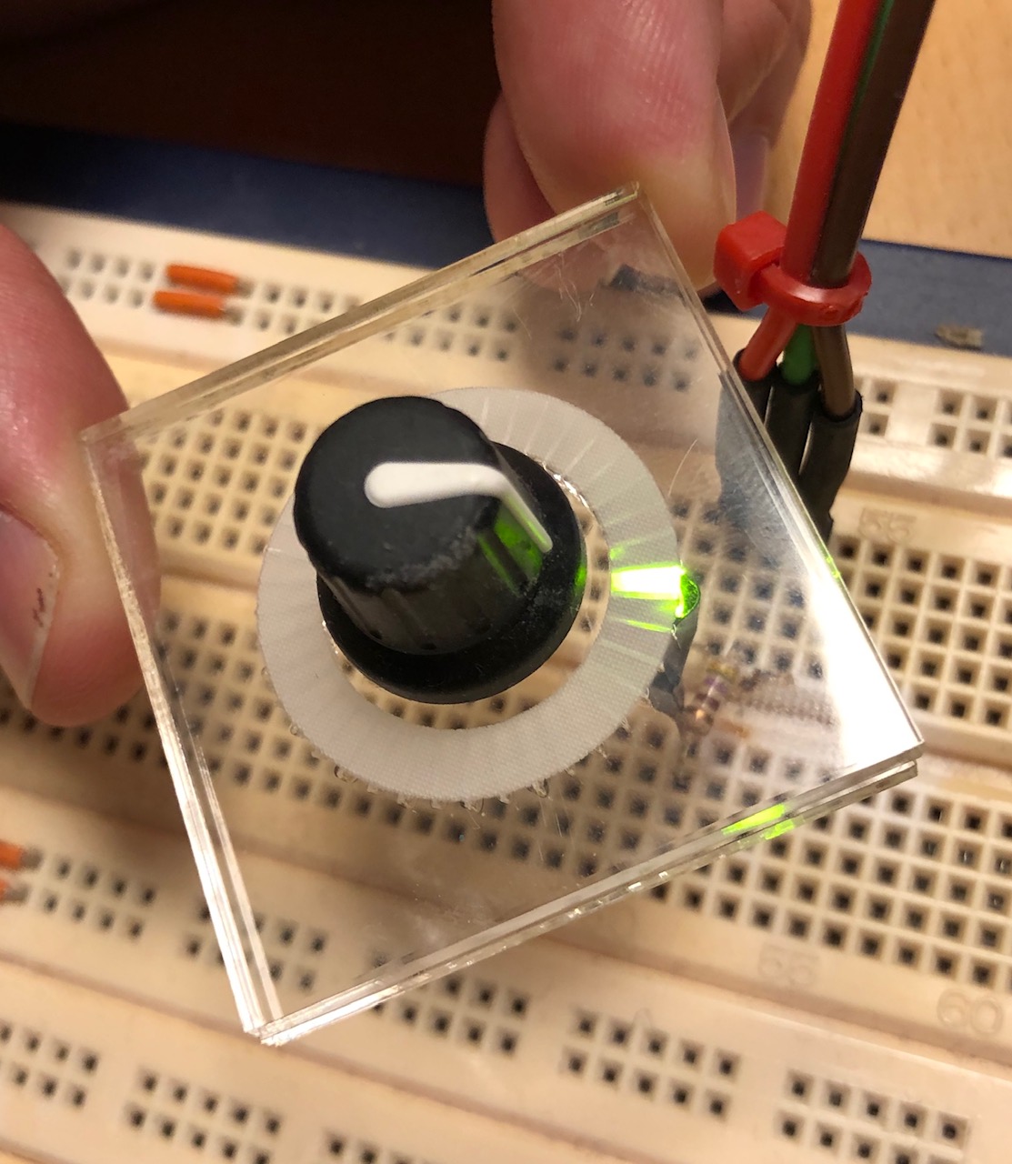 A to Synth: LED dial light pipes