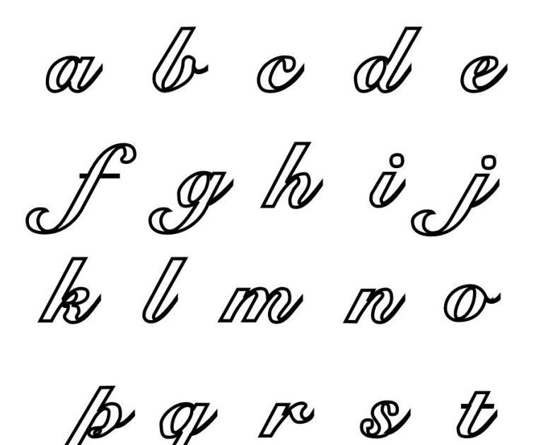 Cursive Bubble Letters Lowercase - Birthday Letter