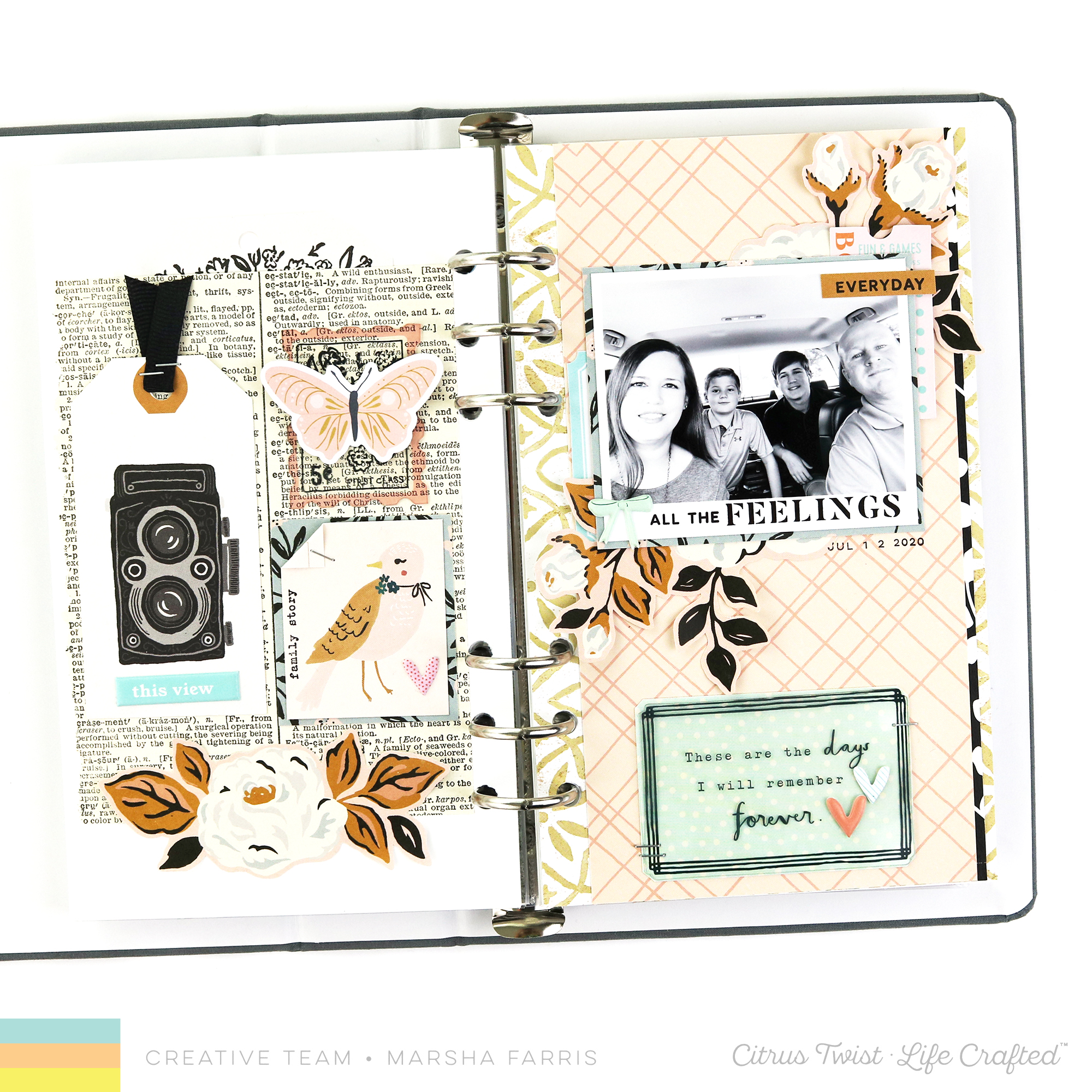 Hey Marsha Makes: Life Crafted Layout | Citrus Twist Kits