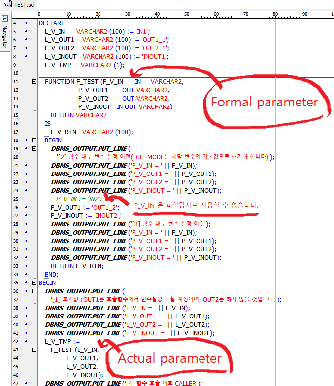 Pl Sql In Out In Out Parameter Mode In Out In Out 매개변수 모드