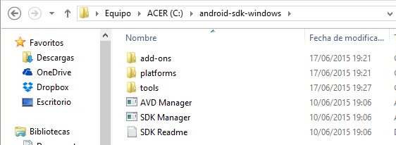 Eder Weiss's Blog: Instalación y configuración del Android SDK en Windows