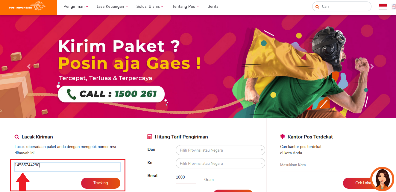 Cara Cek Tracking Nomor Resi Paket Pengiriman di Website Pos Indonesia ...