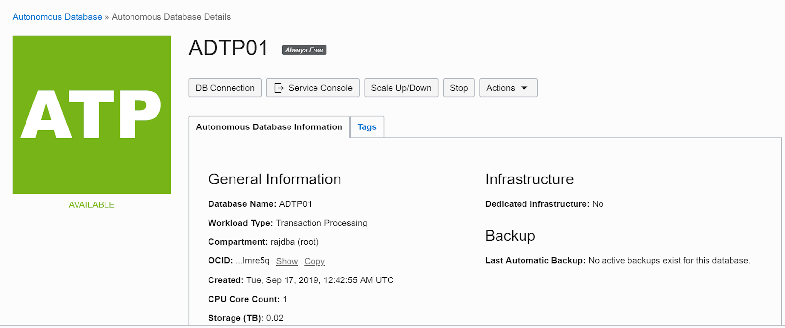 Oracle Dba Quick Notes Creating Oracle Autonomous Database Cloud