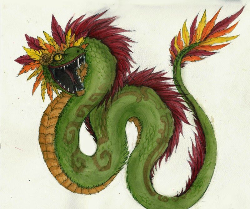 quetzalcoatl | Feathered serpent, Mythological animals, Aztec art