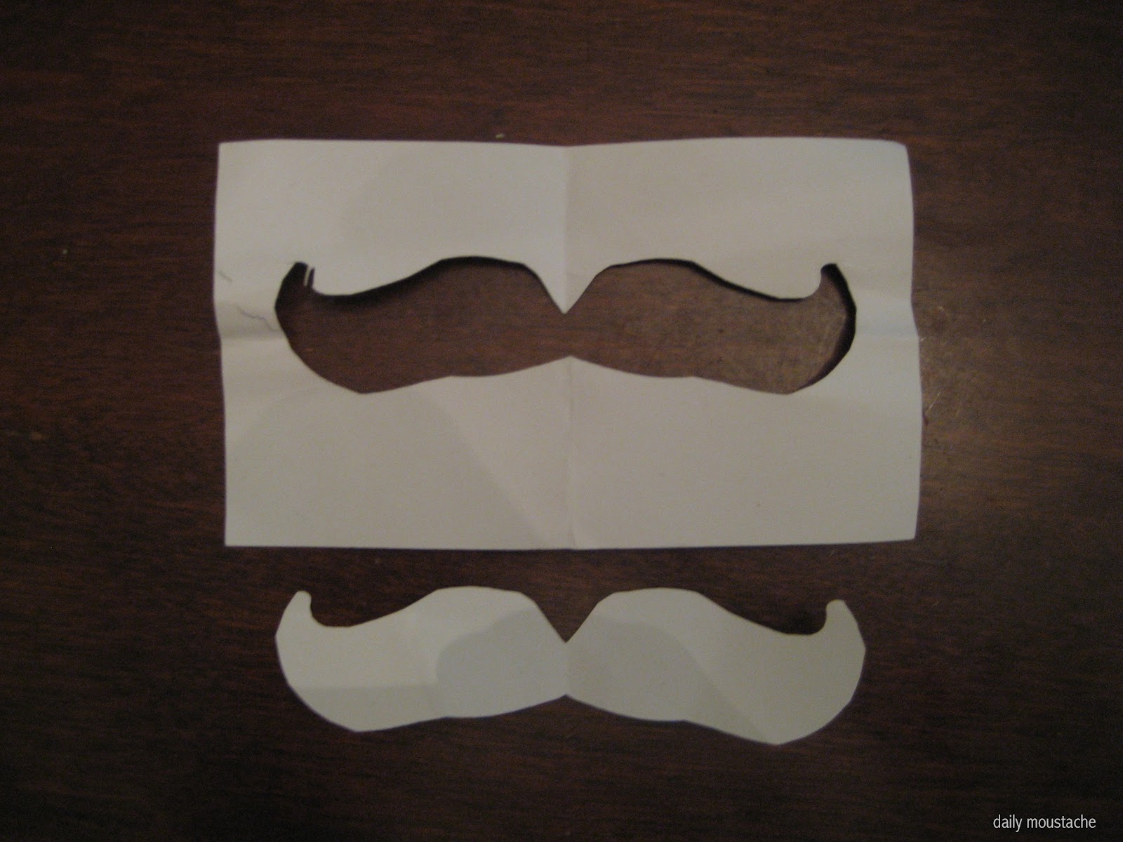 dailymoustache: 1. Cut paper moustache