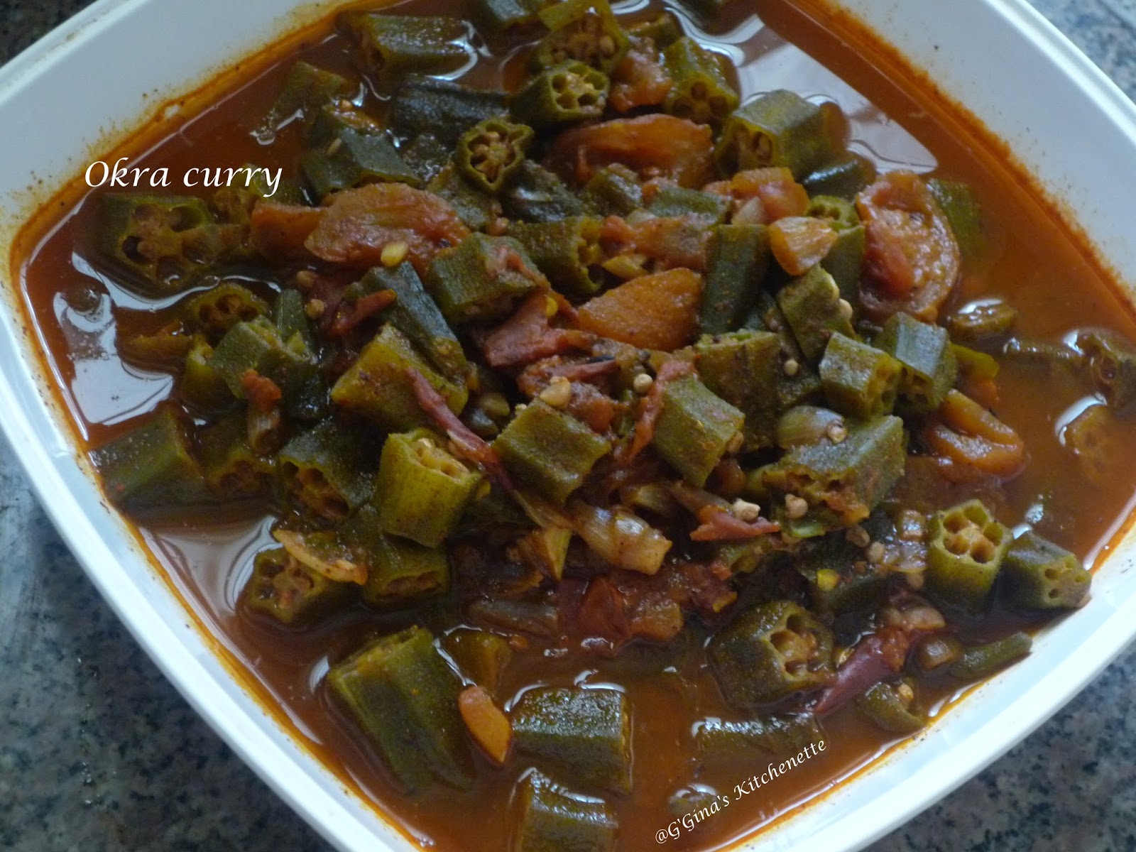G'Gina's Kitchenette: Okra curry - Mum's recipe