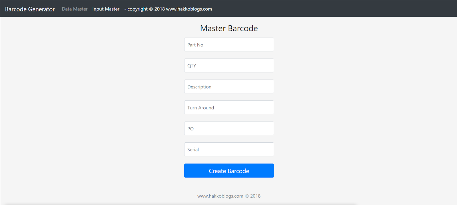 Aplikasi barcode generator dengan PHP, MySQL dan Bootstrap 4 - Hakko Blog's