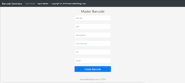Aplikasi barcode generator dengan PHP, MySQL dan Bootstrap 4 - Hakko Blog's
