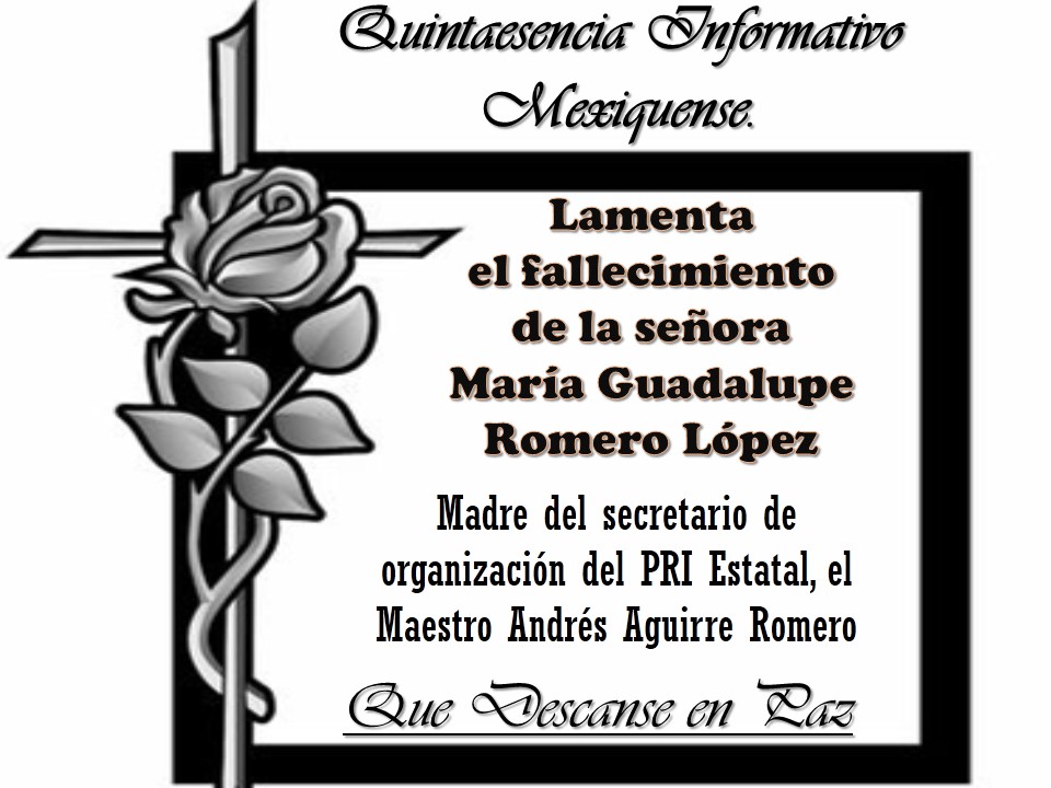 QUINTAESENCIA: en paz descanse.