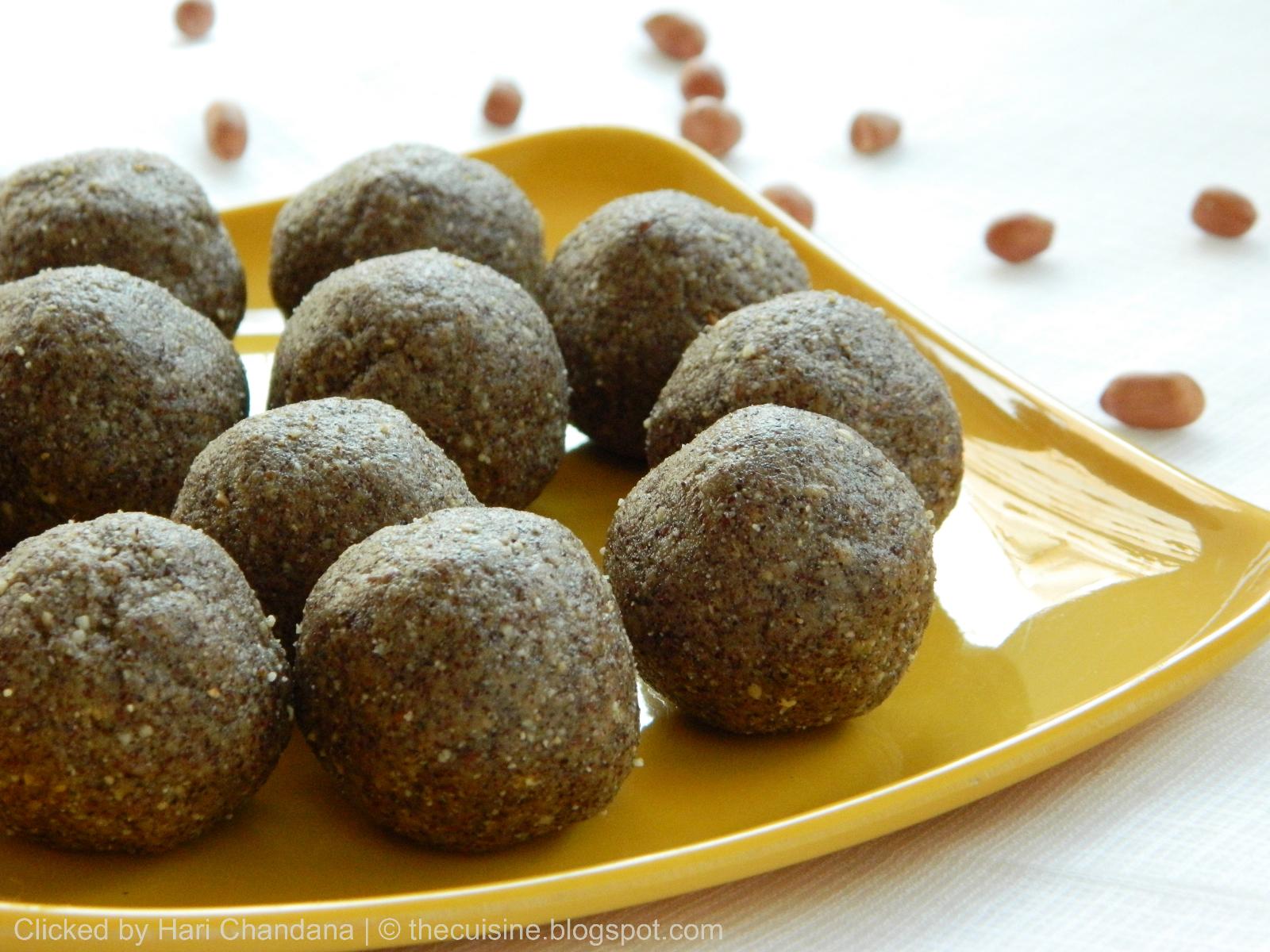 Blend with Spices: Ragi Flour and Peanut Laddu Recipe
