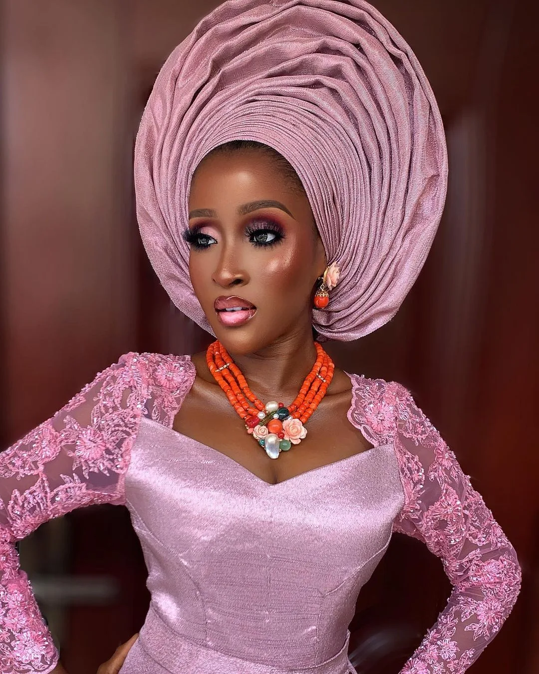 Most beautiful 2021 Nigerian bridal makeup and gele styles | Melody Jacob