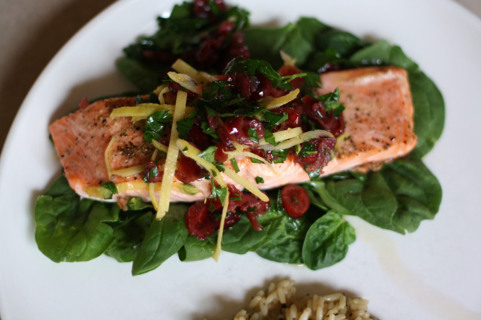 what's for dinner?: roasted salmon with lemon relish... 25 minutes