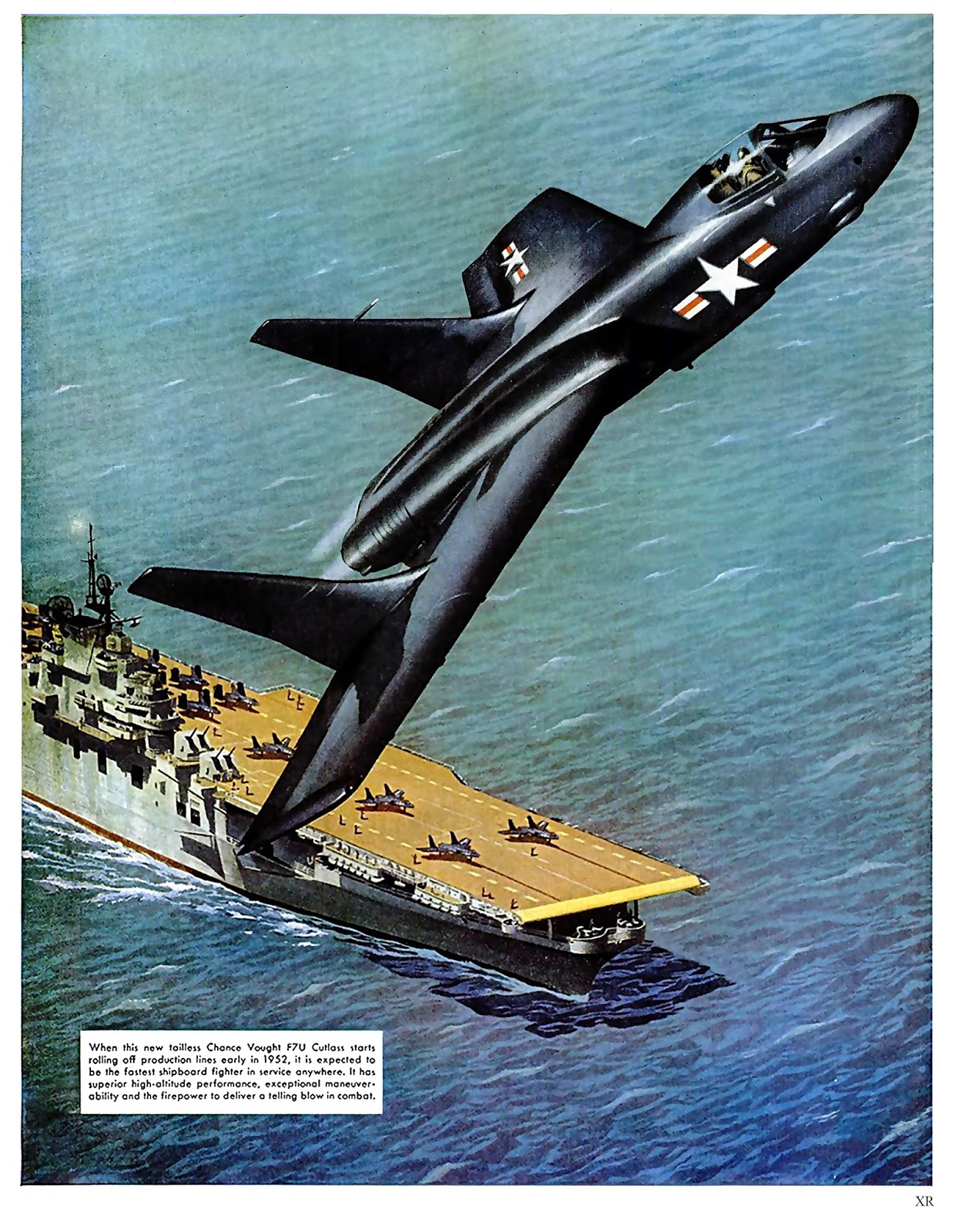 ATOMIC-ANNIHILATION: 1951 ... F-7U "Cutlass" Navy fighter