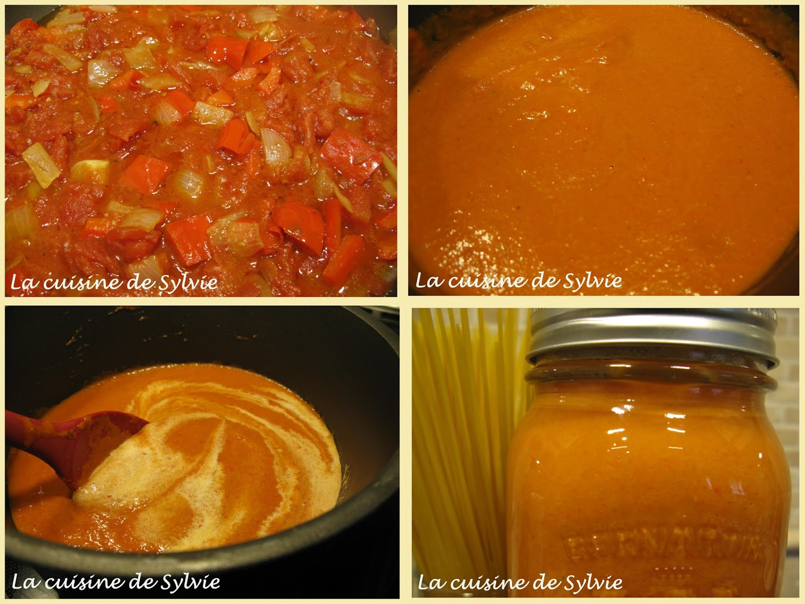 La cuisine de Sylvie: Sauce tomates aux poivrons rouges