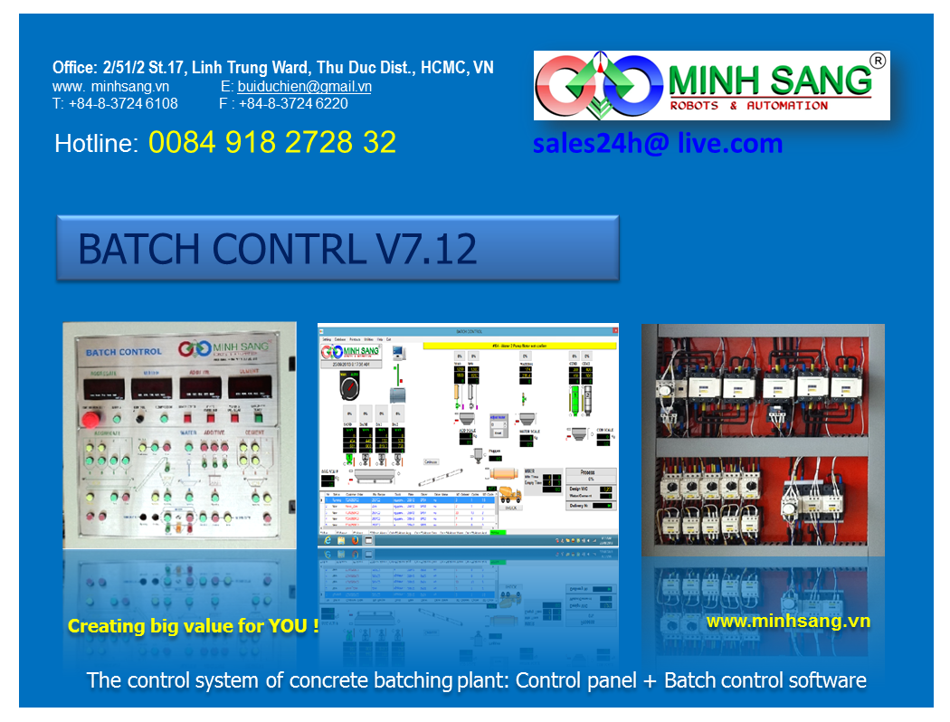 Control Panel + Batch Control software ~ Minh Sáng Loadcell