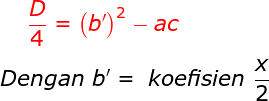 Rumus Diskriminan Persamaan kuadrat - Belajar Matematika Online