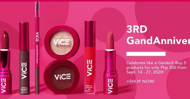 Vice Cosmetics 3rd GANDAnniversary Sale on Shopee! - Rochelle Rivera