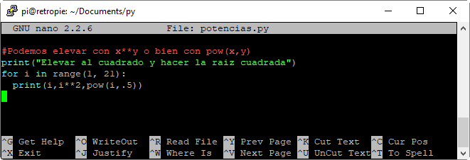 Alto Código: Potencias en Python
