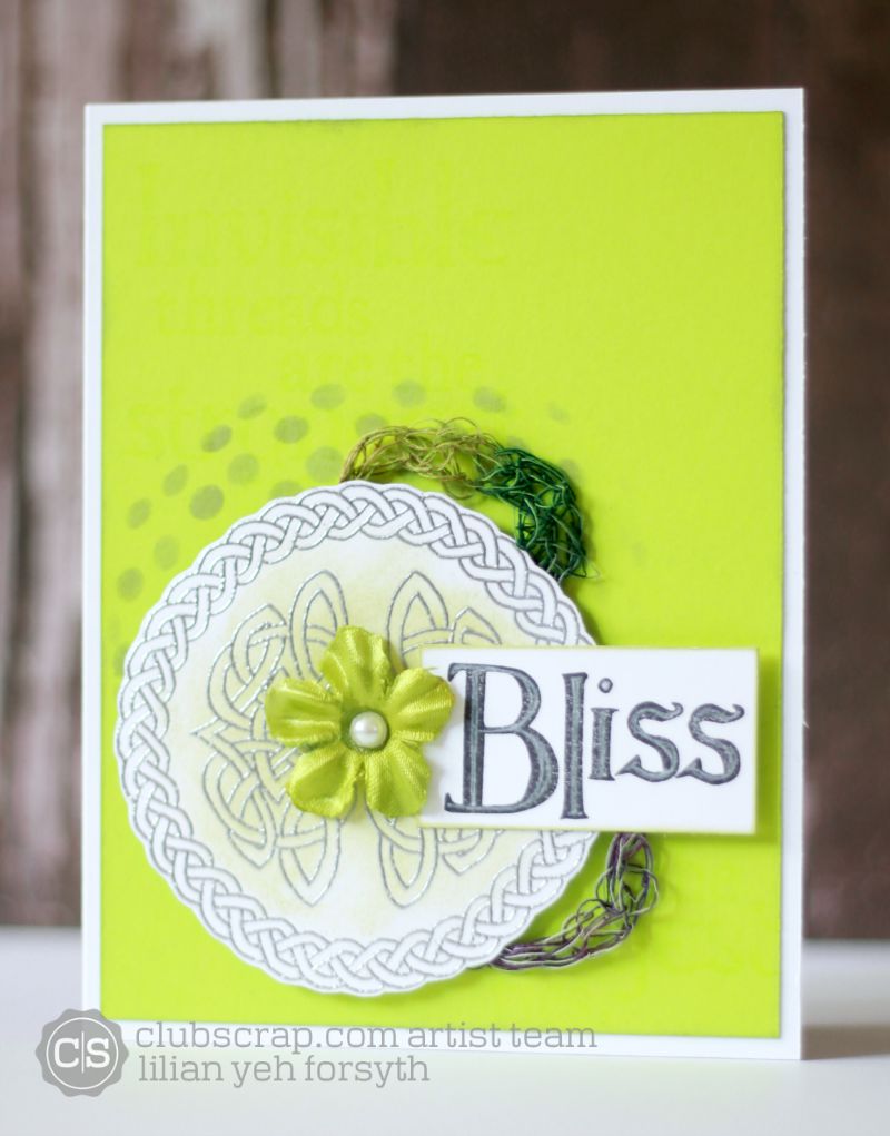 Bliss Card - Club Scrap Woven Strands - The Leaf Studio