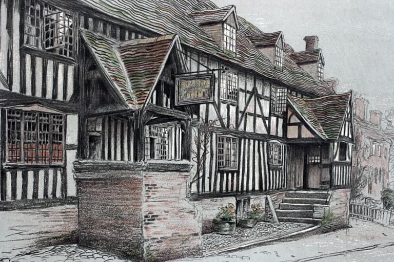 Gurney Journey: Drawing of English Inn