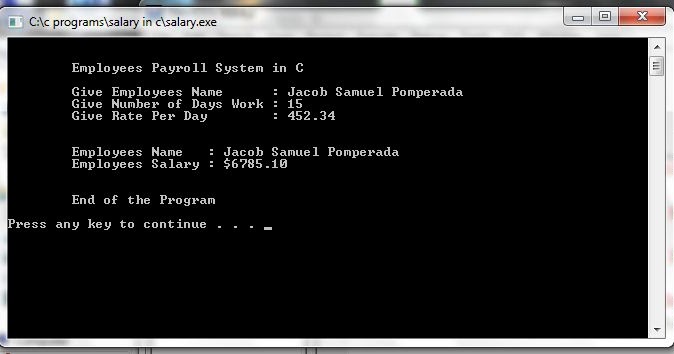 Free Programming Source Codes And Computer Programming Tutorials Employees Payroll System In C