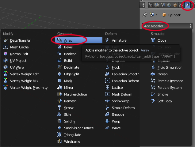 Cara menggunakan modifier Array di Blender