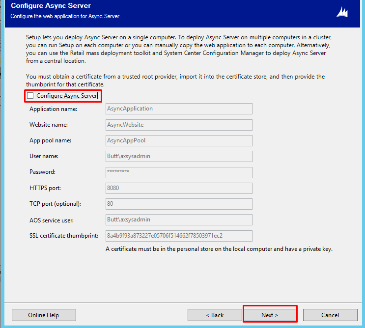 Install Commerce Data Exchange: Async Server