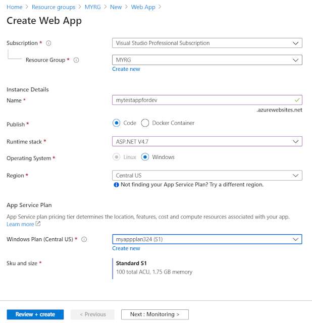 Azure Web Apps | web apps in azure | C#.NET,SQL Server and Microsoft Azure