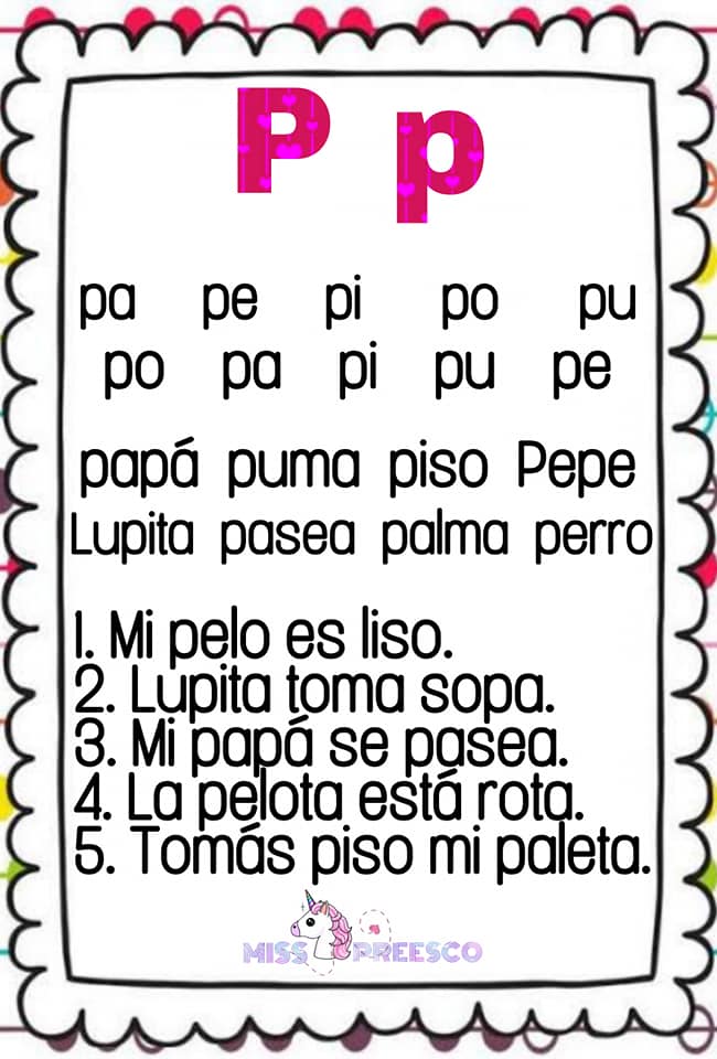 Lecturas de sílabas, palabras y oraciones | Materiales Educativos para ...