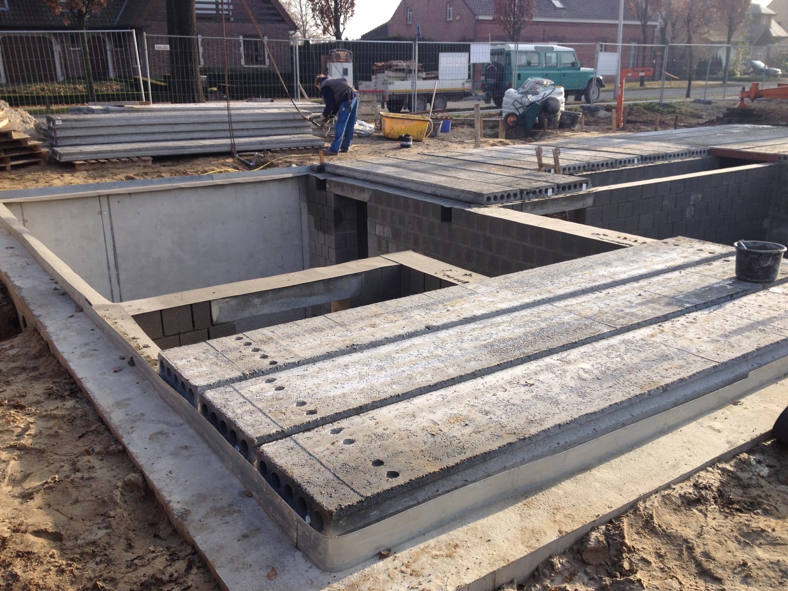 Bouw Brechtseweg: Betonkelder : welfsels