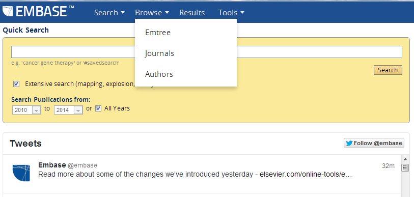 Salus Blog: New interface to Embase launched