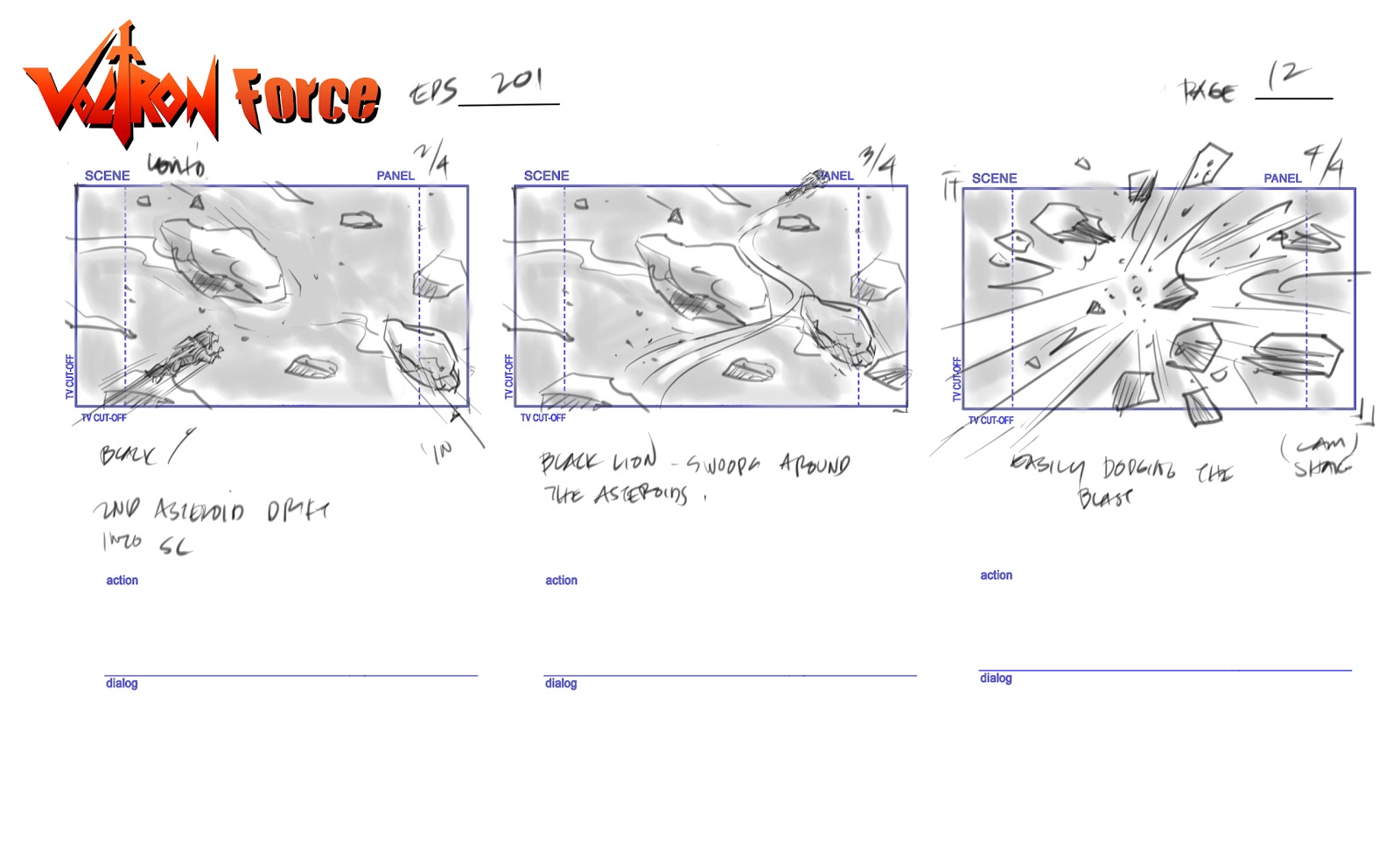 Drawingmachine: Voltron Force Storyboard