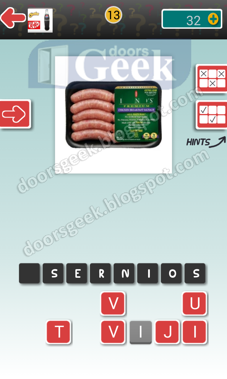 Guess The Food [Level 40-13] answer ~ Doors Geek