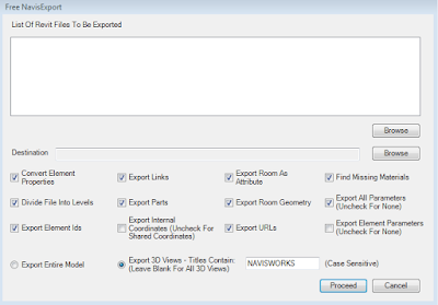 Revit to navisworks export settings - dsawestern