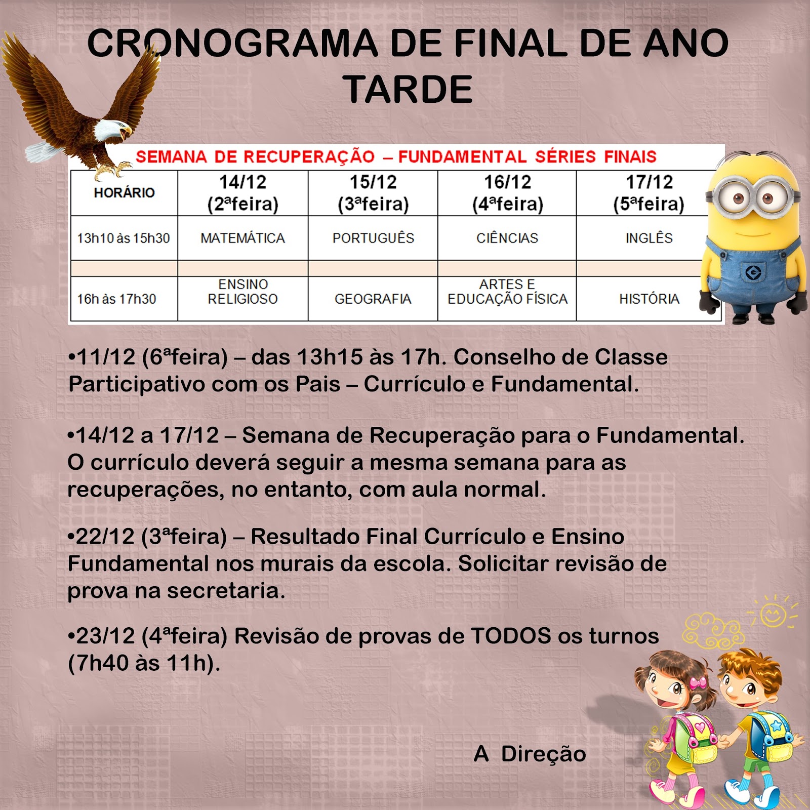 Colégio Estadual Miguel Lampert: CRONOGRAMA DE FINAL DE ANO Colégio Estadual Miguel Lampert: CRONOGRAMA DE FINAL DE ANO