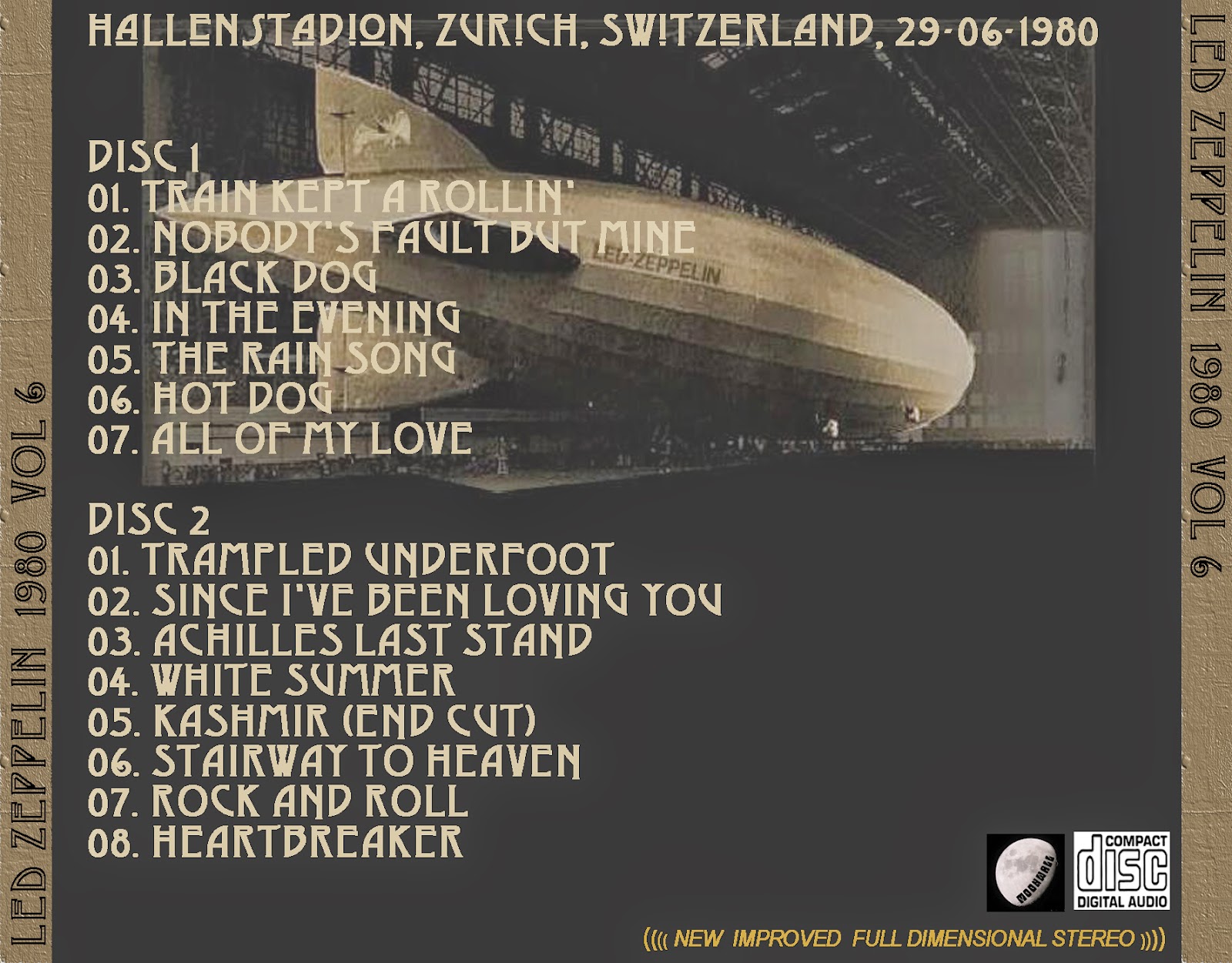 World Of BOOTLEGS: BOOTLEG : Led Zeppelin - Hallenstadion, Zurich, 29 ...