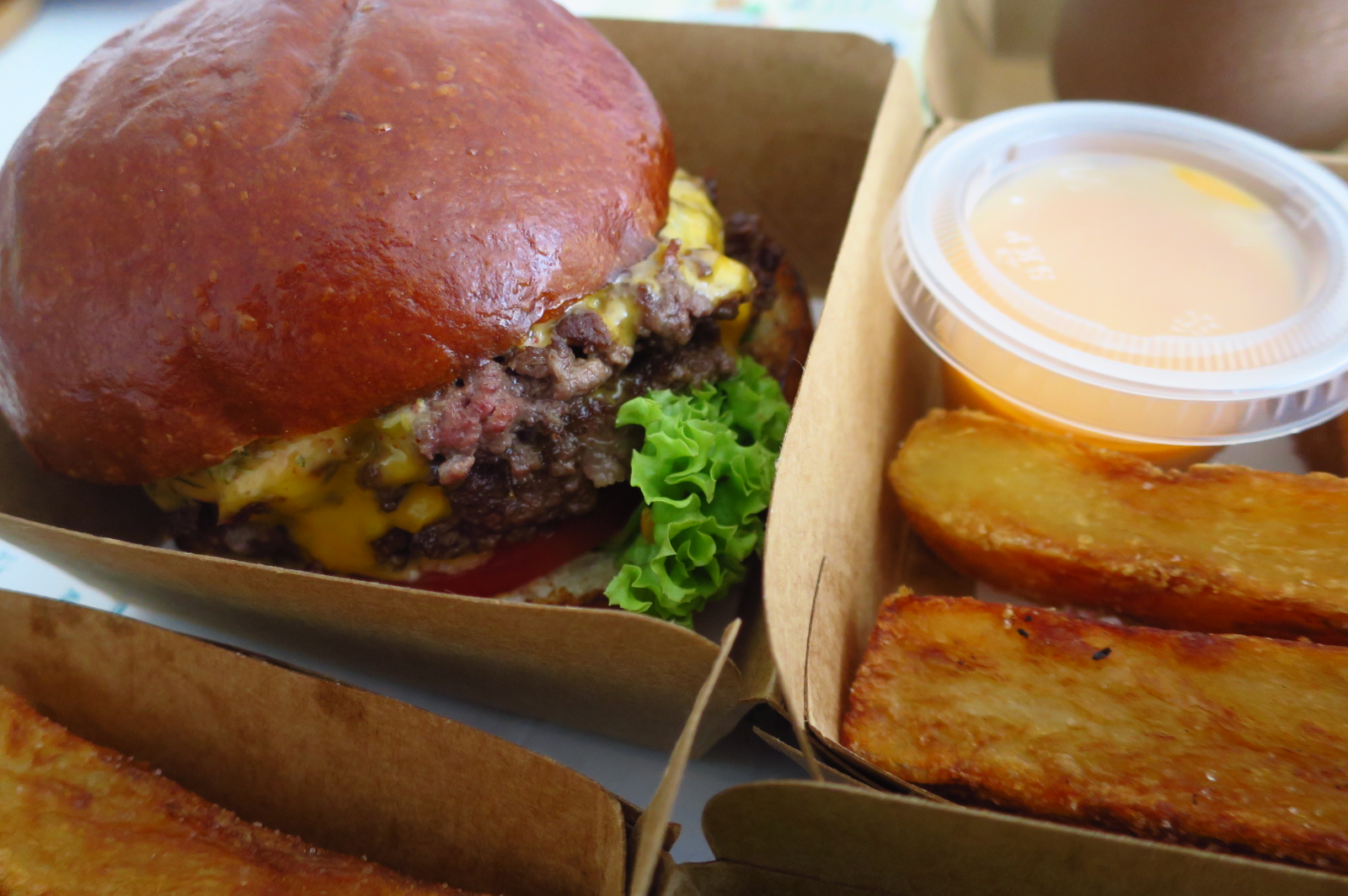 Small Potatoes Make The Steak Look Bigger: Wagyu txuleta burger sets ...