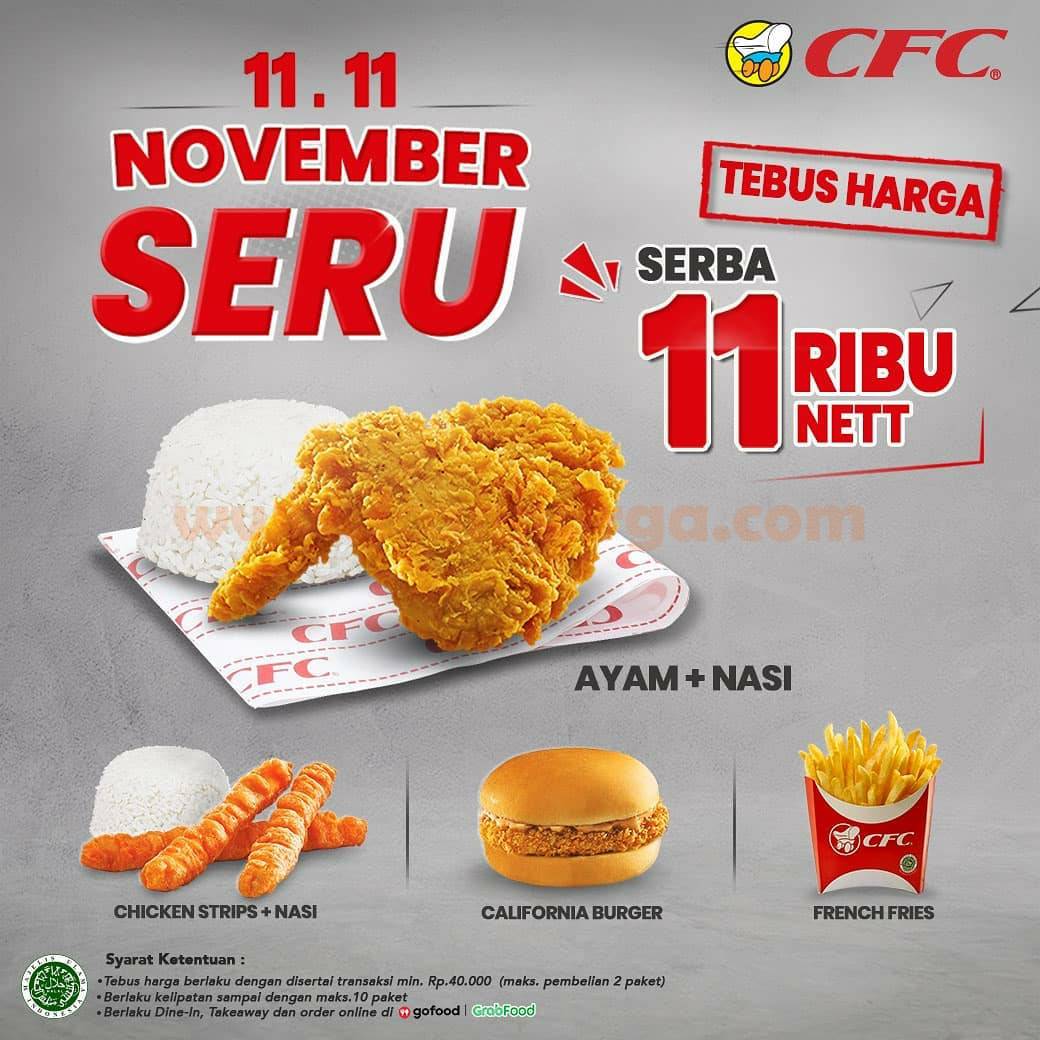 CFC Promo 11.11 November Seru - SERBA Rp 11 Ribu nett | scanharga