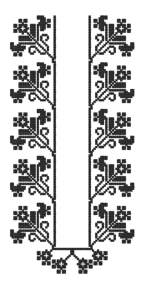 MODELE BRODERIE PENTRU COSTUMUL POPULAR ROMANESC : model in punct cruce ...